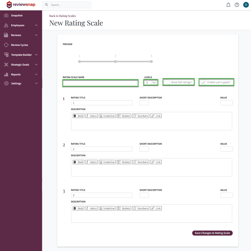 Reviewsnap - How to Create a Rating Scale - Reviewsnap